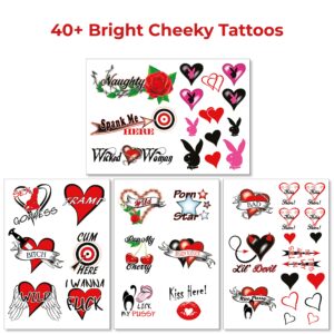 44+ Sexy Naughty Temporary Tattoos for Women Ladies- Adult Fun for Lower Back Legs Arms Butt Stomach