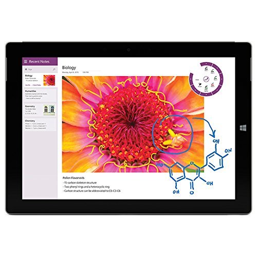 Microsoft Surface 3 7G6-00001 10.8 Inch 128 GB SSD Tablet (Silver) (Renewed)