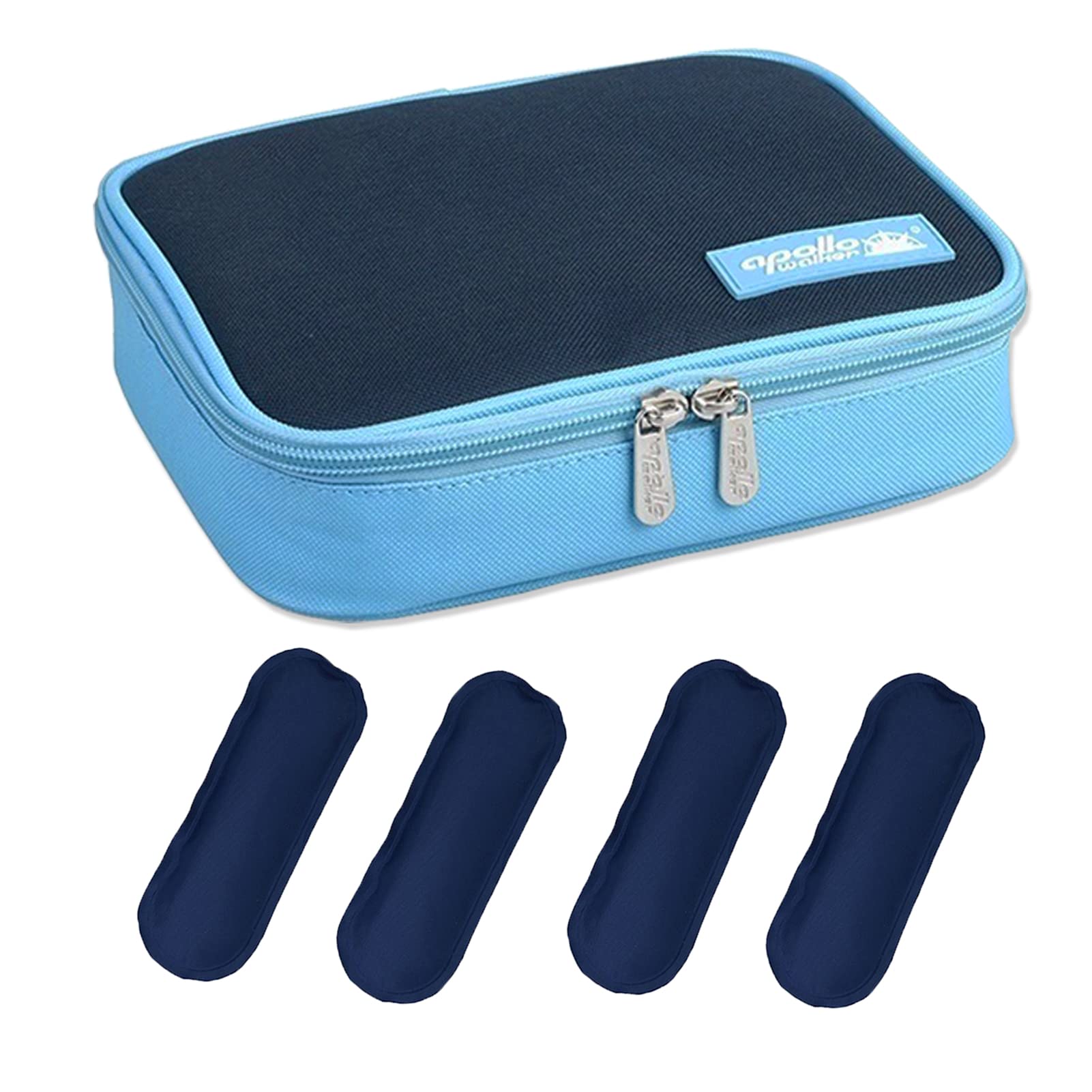 Goldwheat Insulin Cooler Travel case Diabetic Medication Cooler Organizer Medical Insulation Cooling Bag with 4 Ice Packs