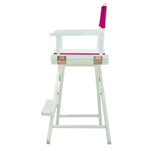 Casual Home 220-01/021-30 Director Chair 24" - Counter Height WhiteFrame/Magenta Canvas