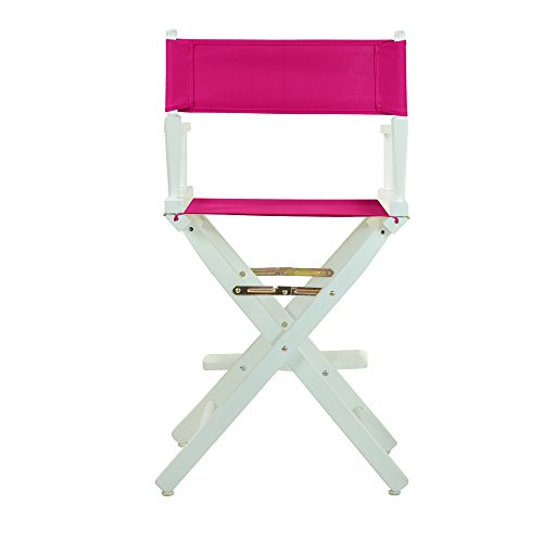 Casual Home 220-01/021-30 Director Chair 24" - Counter Height WhiteFrame/Magenta Canvas