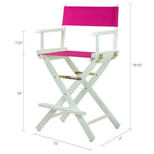 Casual Home 220-01/021-30 Director Chair 24" - Counter Height WhiteFrame/Magenta Canvas