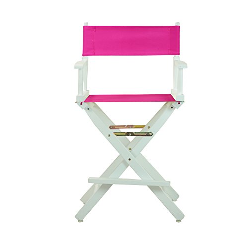 Casual Home 220-01/021-30 Director Chair 24" - Counter Height WhiteFrame/Magenta Canvas