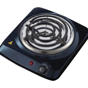 Courant Electric Burner, Single Buffet Countertop Hotplate, 1000W Portable Cooktop, Black