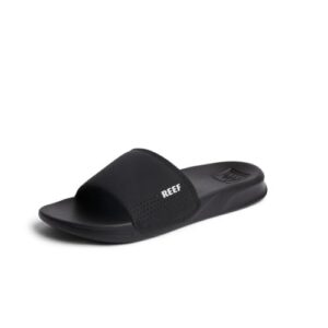 reef men's sandals, reef one slide, black, 7