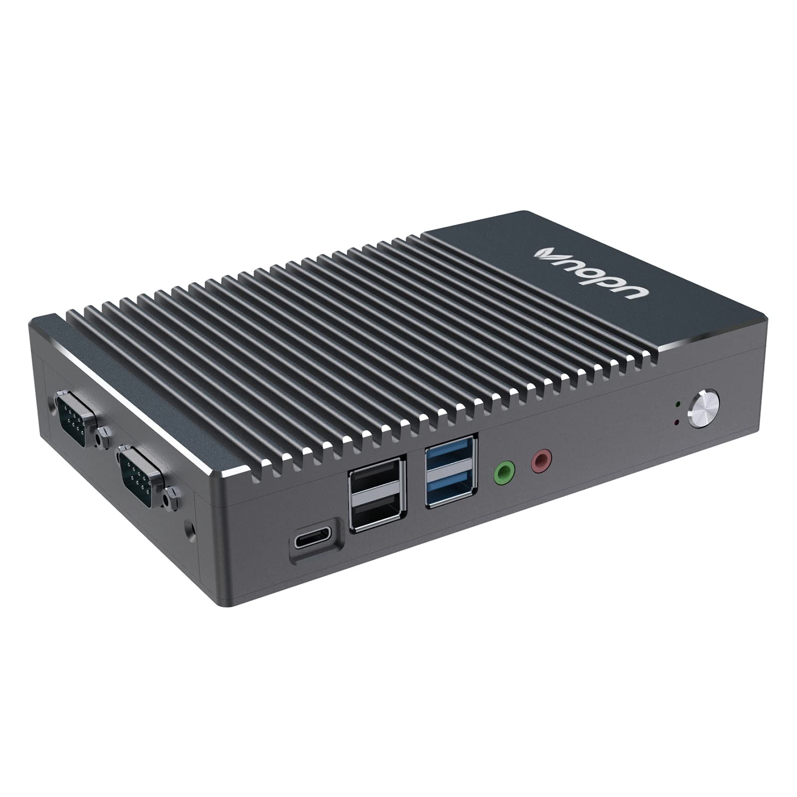 VNOPN Fanless Mini PC AMD A6 1450 up to 1.4GHz, Windows 10 Pro Small Desktop Computer 4GB DDR3 64GB SSD, Dual Display, 2.4G WiFi, Gigabit Ethernet, RS232 COM, USB3.0, Type-C, Auto Power On