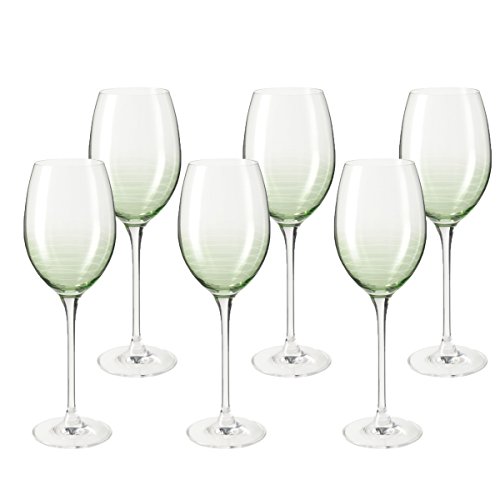 LEONARDO 018083 Verde Cheers Wine Glass, Verde Green (Pack of 6)