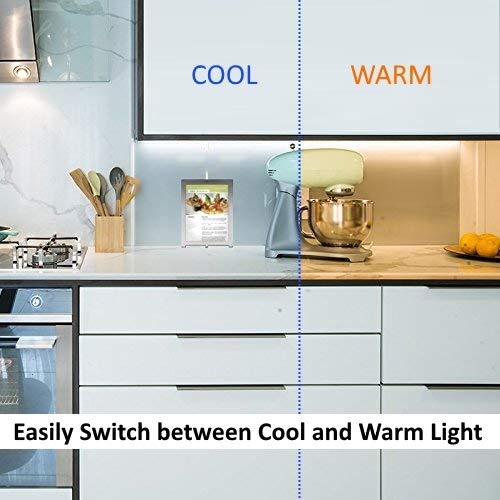 harrrrd 12 inch Hardwired Under Cabinet Lights, 2 Color Settings - 3000K (Soft White) and 4000K (Cool White), Under Cabinet Lighting, Dimmable Under Counter Lights, Under-Counter Light Fixtures