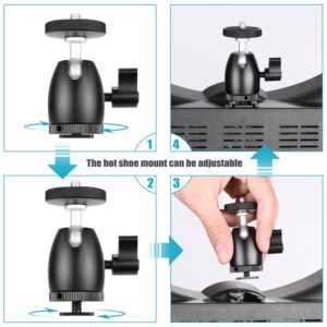 Neewer 360 Degree Rotating Vertical Smartphone Holder with Ball Head for iPhone X 8 7 Plus 7 6 Plus, Samsung S8 S7 S6 and Other Phones Width Between 1.9-3.9 Inches/4.8-10 cm (Black)