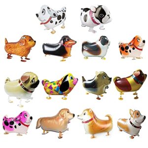 sotogo 14 pieces walking animal balloons pet dog balloons dog balloon air walkers, kids gift birthday party décor