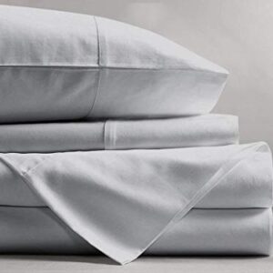 Sophia Cotton Club Hotel Luxury Super Soft 550-TC Egyptian Cotton - Sheet Set for RV King Size (72x80) Mattress Fits 28-30 inches Fully Elastic Deep Pocket (Solid, Silver Grey)