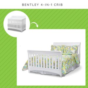 Full Size Conversion Kit Bed Rails for Bentley Crib by Delta Children - #0050 (Bianca White - 130)