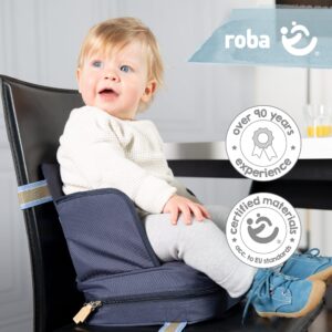 roba Booster Seat, Mobile Inflatable Child Seat with Raised Side Panels, Flexible Booster Seat for Home and Travel