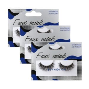 Eyelashes Natural Look False Lashes - Bepholan Fake Eyelashes 5D Super Fluffy False Eyelashes Clear Band Wispy Lashes 3-Pack Faux Mink Lashes,XMZ91