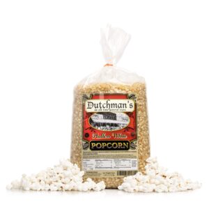 Dutchman's White Popcorn: Medium Popcorn Kernels for Popping in Microwave, Stovetop - Non GMO and Gluten Free Gourmet Popping Corn - 4 Pound Refill Bag