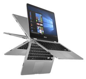 asus tp401ma-ys02 vivobook flip thin 2-in-1 hd touchscreen laptop, intel celeron 2.6ghz processor, 4gb ram, 64gb emmc, windows 10 s, 14"