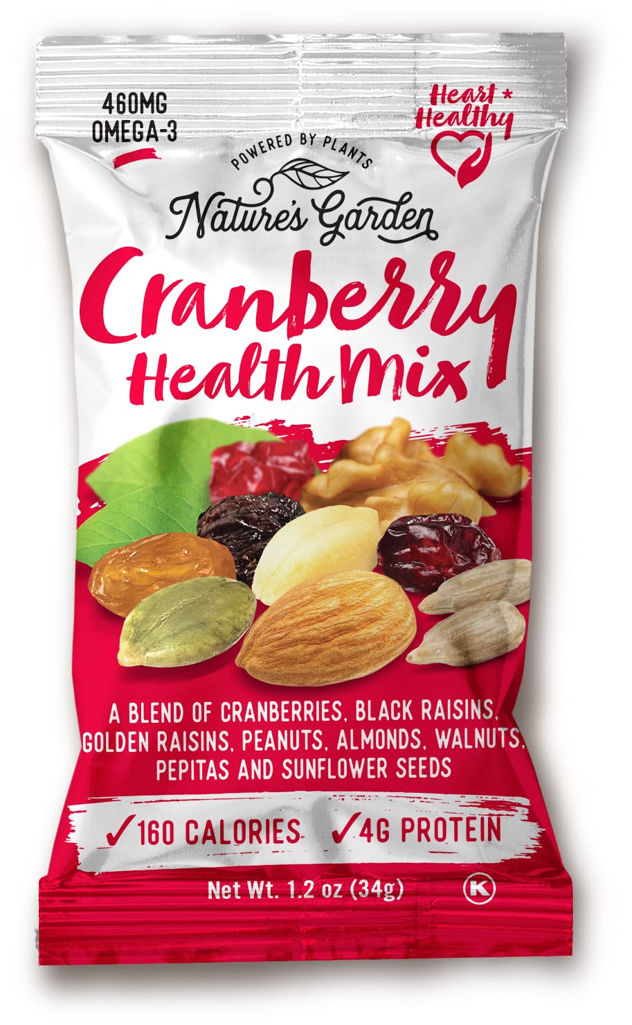 Nature's Garden Healthy Trail Mix Snack Packs – Mixed Nuts, Heart Healthy Nuts, Omega-3 Rich, Cranberries, Pumpkin Seeds, Perfect For The Entire Family – 28.8 Oz Bag (24 Individual Servings)