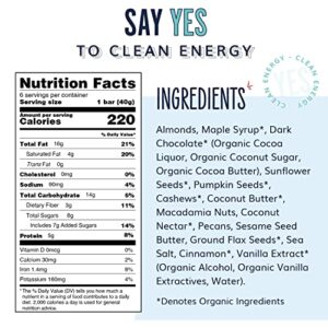 The YES Bar – Dark Chocolate Chip – Plant Based Protein, Decadent Snack Bar – Vegan, Paleo, Gluten Free, Dairy Free, Low Sugar, Healthy Snack, Breakfast, Low Carb, Keto Friendly (Pack of 6)