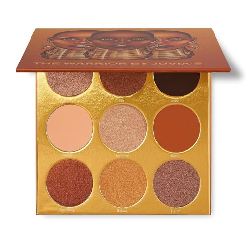 Juvia's Place The Warrior - Warm and Neutral, Shades of 9, Eyeshadow Palette, Professional Eye Makeup, Pigmented Eyeshadow Palette, Makeup Palette for Eye Color & Shine, Pressed Eyeshadow Cosmetics