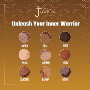 Juvia's Place The Warrior - Warm and Neutral, Shades of 9, Eyeshadow Palette, Professional Eye Makeup, Pigmented Eyeshadow Palette, Makeup Palette for Eye Color & Shine, Pressed Eyeshadow Cosmetics