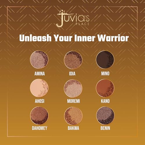 Juvia's Place The Warrior - Warm and Neutral, Shades of 9, Eyeshadow Palette, Professional Eye Makeup, Pigmented Eyeshadow Palette, Makeup Palette for Eye Color & Shine, Pressed Eyeshadow Cosmetics