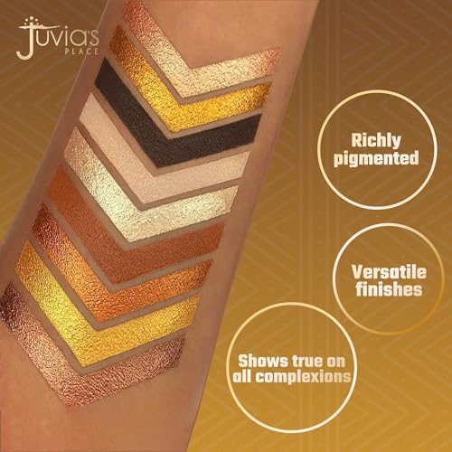 Juvia's Place The Warrior - Warm and Neutral, Shades of 9, Eyeshadow Palette, Professional Eye Makeup, Pigmented Eyeshadow Palette, Makeup Palette for Eye Color & Shine, Pressed Eyeshadow Cosmetics