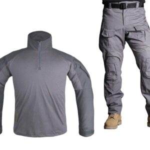 Airsoft Military BDU Tactical Suit Combat Gen3 Uniform Shirt Pants Wolf Gray (XL)