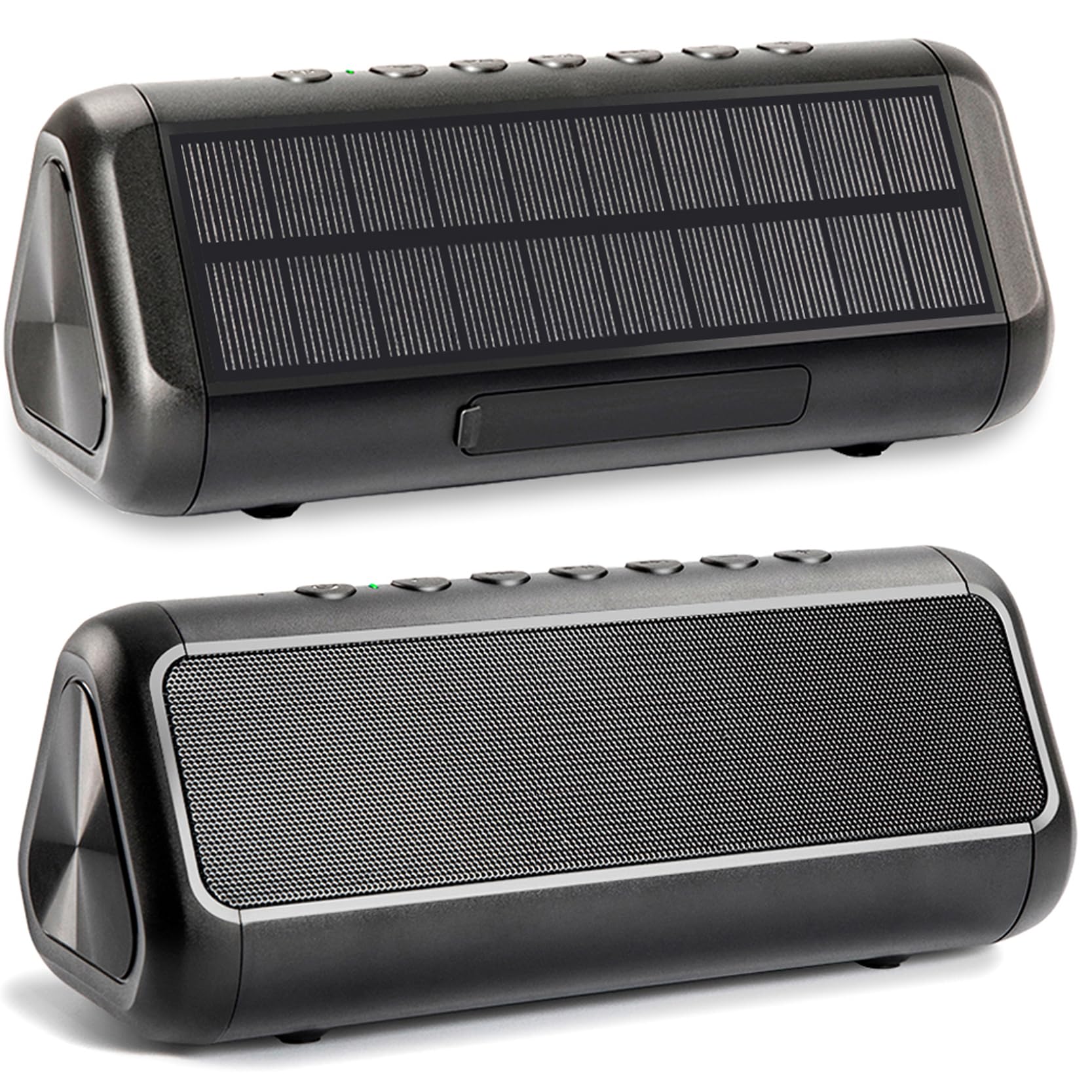 Solar Bluetooth Speaker Portable，5000mAh Wireless Speaker，IPX6 Waterproof Outdoor Speaker，Bluetooth 5.1，TWS Pairing，50H Play Time Heavy Bass for Beach，Party，Hiking，Cycling，Indoor & Outdoor Activities.