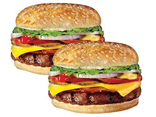 Set of 2 Jumbo 31" Realistic Cheeseburger Party Balloons