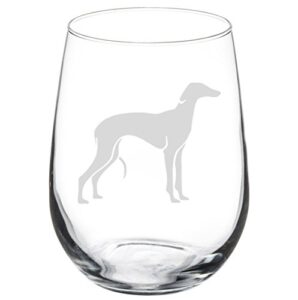 wine glass goblet greyhound (17 oz stemless)