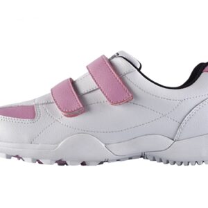 PGM Women's Golf Shoes Waterproof Spikeless with Hook and Loop Straps Pink