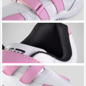 PGM Women's Golf Shoes Waterproof Spikeless with Hook and Loop Straps Pink