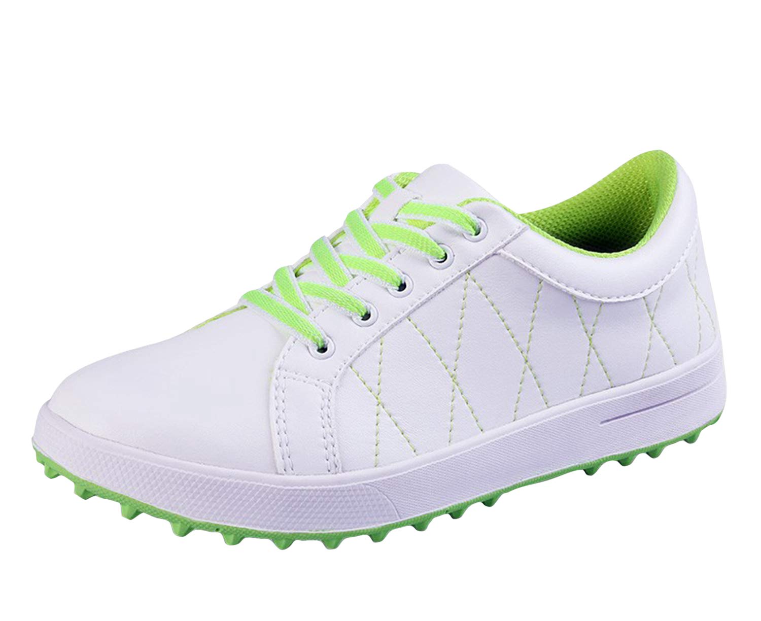 PGM Women's Golf Shoes, Lightweight Waterproof Spikeless Golf Shoes for Ladies White