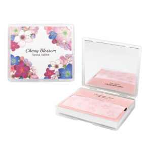 [varuza] biodegradation natural hemp face oil blotting paper with mirror case and refills