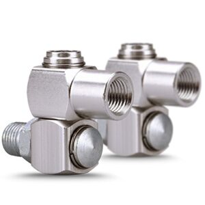 wynnsky 1/4" npt 360 degree swivel air hose connector, 1/4 inch industrial swivel air fittings