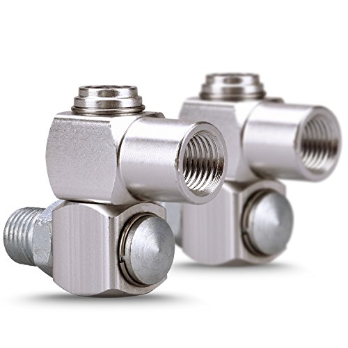 WYNNsky 1/4" NPT 360 Degree Swivel Air Hose Connector, 1/4 Inch Industrial Swivel Air Fittings