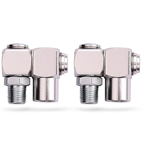 WYNNsky 1/4" NPT 360 Degree Swivel Air Hose Connector, 1/4 Inch Industrial Swivel Air Fittings