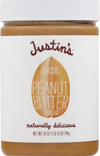 JUSTIN'S Classic No Stir Gluten-Free Peanut Butter Spread, 28 Ounce Jar