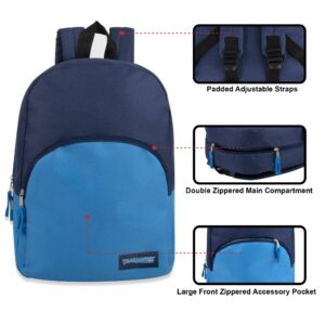 Trail maker Bulk Backpack Kids 15 inch Backpacks 24 Pack with Padded Straps Wholesale for School