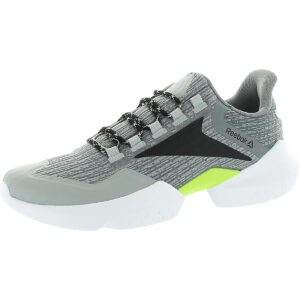 reebok women's split fuel, true grey/black/neon lime/white, 12