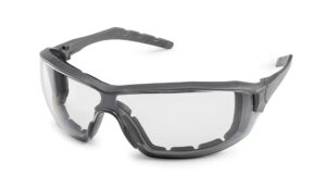 gateway safety 22gy79 silverton temple version safety glass, gray frame - clear fx2 anti-fog lens,one size