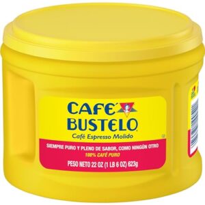 Café Bustelo Espresso Dark Roast Ground Coffee, 22 Ounces (Pack of 6)