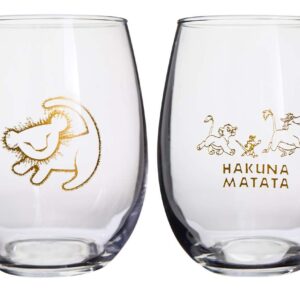 Disney Classics Collectible Stemmless Wine Glass Sets - 16 Ounces - Set of 2 (Lion King)