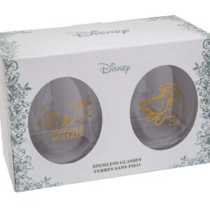 Disney Classics Collectible Stemmless Wine Glass Sets - 16 Ounces - Set of 2 (Lion King)