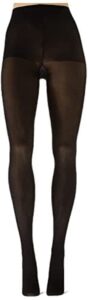 hanes silk reflections women's opaque control top xtemp tights, black, small