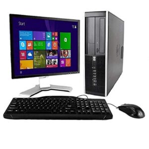 hp elite high performance desktop computer tower pc (intel ci5-2400, 8 gb ram, 128 gb ssd + 500 gb hdd, wifi, dvd-rw, keyboard mouse) 17inch lcd monitor brands vary, windows 10 (renewed)