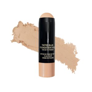 nudestix nudies tinted blur foundation stick, matte cream powder multitask makeup to tint, blur, blot skin and sculpt face, lightweight, natural matte finish, shade: light 2, 0.2 fl oz (6.2 g)