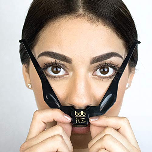 Billion Dollar Brows 2-Piece Brow Buddy Contour Stencil Microblading Kit for Symmetrical Eyebrows, Black