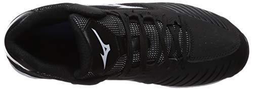 Mizuno 9-Spike Advanced Sweep 4 Mid Womens Metal Softball Cleat Black-White 11