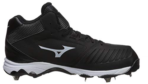 Mizuno 9-Spike Advanced Sweep 4 Mid Womens Metal Softball Cleat Black-White 11